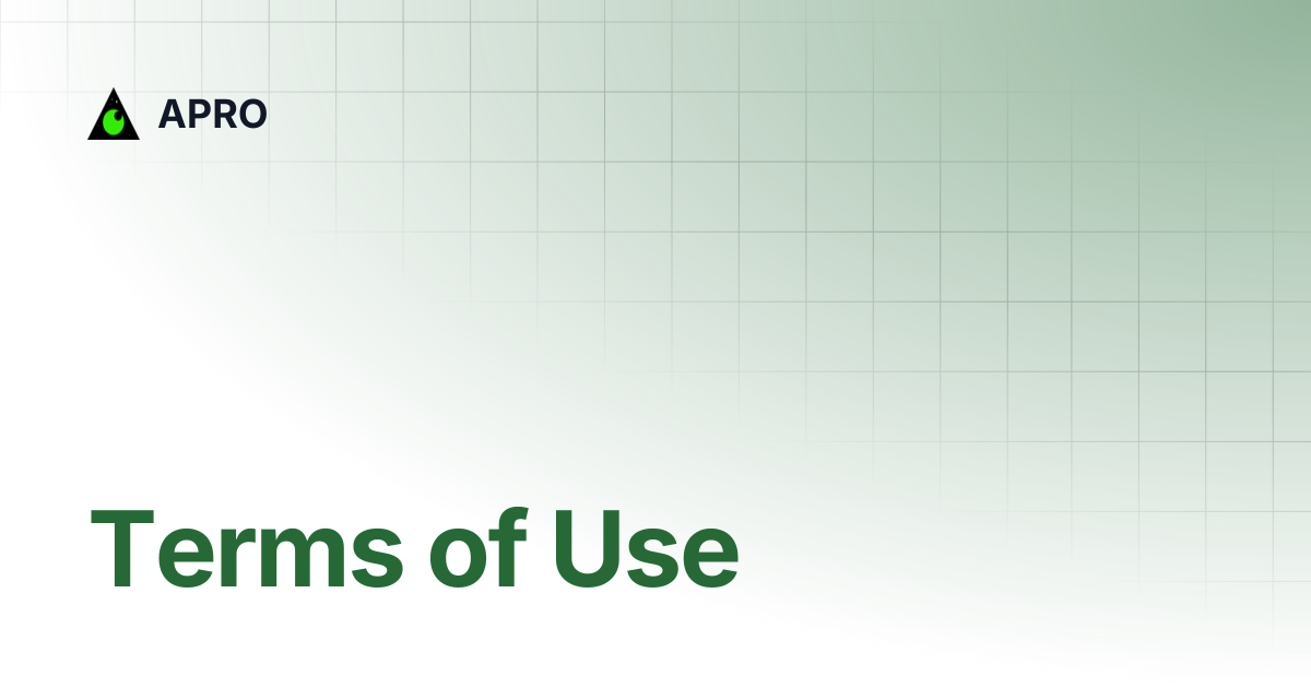 Terms of Use | APRO VRF | APRO